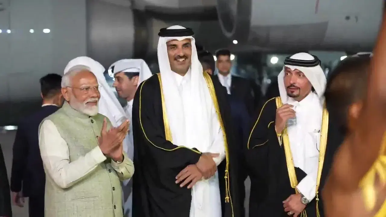 Qatar's Emir Sheikh Tamim bin Hammad Al-Sani on visit to India,